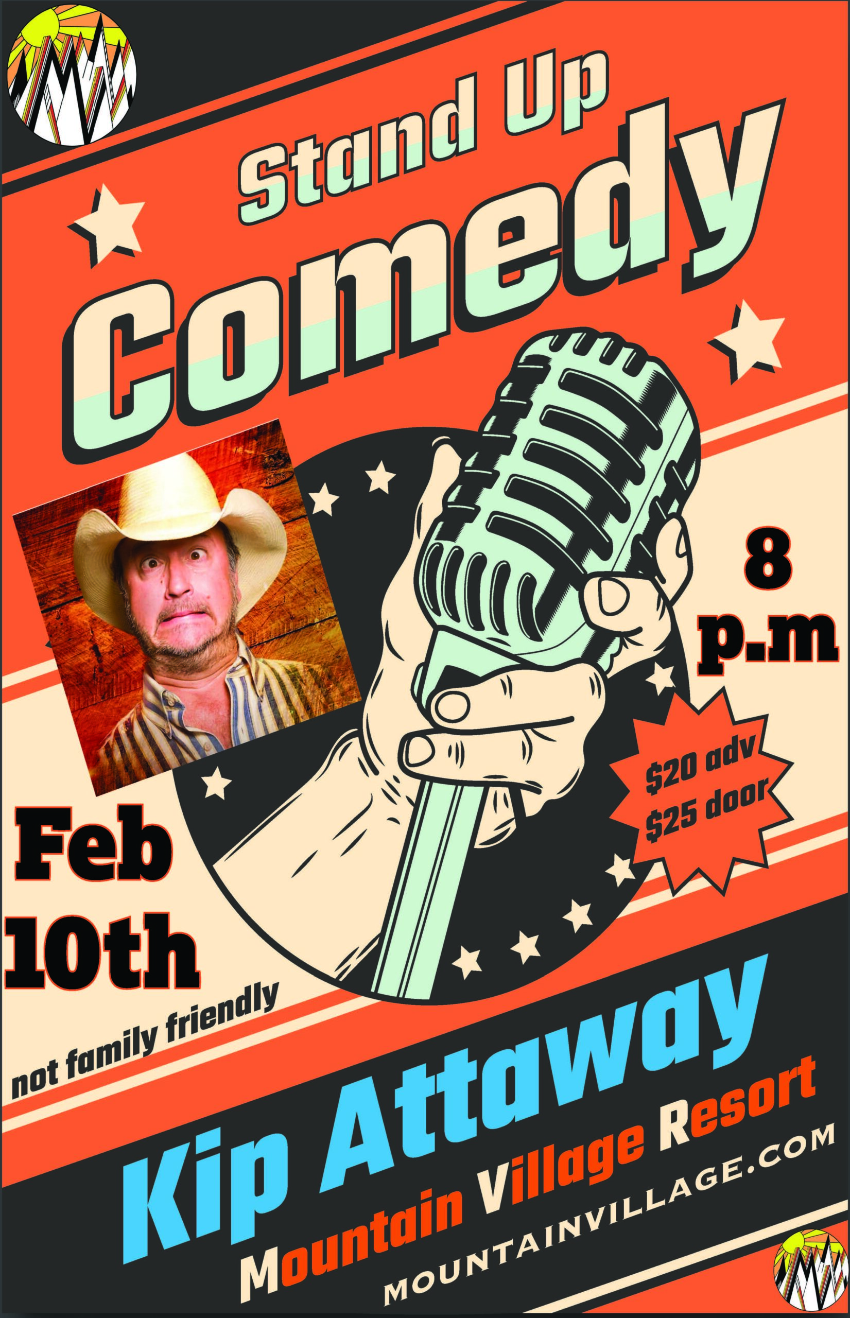 LIVE Comedy by Kip Attaway – Mountain Village Resort